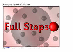 Punctuation marks class group signs - A4 (SB6930) - SparkleBox