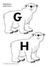 Alphabet on polar bears - capitals (SB6939) - SparkleBox