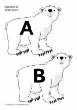 Alphabet on polar bears - capitals (SB6939) - SparkleBox
