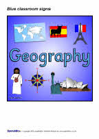 KS2 blue-themed classroom signs and labels pack (SB6947) - SparkleBox