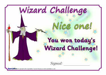KS2 wizard challenge certificates (SB6944) - SparkleBox