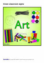 KS2 green-themed classroom signs and labels pack (SB6945) - SparkleBox