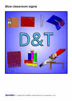 KS2 blue-themed classroom signs and labels pack (SB6947) - SparkleBox