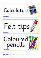 KS2 green-themed classroom signs and labels pack (SB6945) - SparkleBox