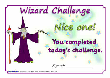 KS2 wizard challenge certificates (SB6944) - SparkleBox