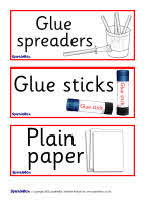 KS2 red-themed classroom signs and labels pack (SB6946) - SparkleBox