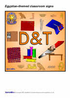 KS2 Egyptian-themed classroom signs and labels pack (SB6959) - SparkleBox