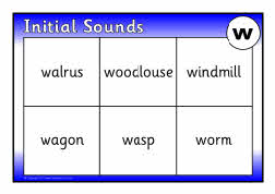 Initial sounds bingo: w (SB6951) - SparkleBox