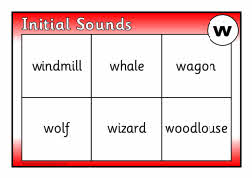 Initial sounds bingo: w (SB6951) - SparkleBox