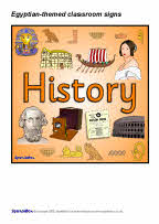 KS2 Egyptian-themed classroom signs and labels pack (SB6959) - SparkleBox