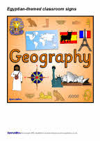 KS2 Egyptian-themed classroom signs and labels pack (SB6959) - SparkleBox