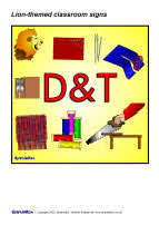 KS2 lion-themed classroom signs and labels pack (SB6961) - SparkleBox