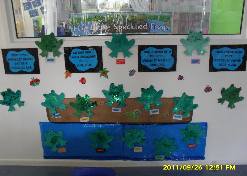 Five Little Speckled Frogs classroom display photo - Photo gallery ...