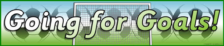 Going for Goals (football theme) display banner (SB7023) - SparkleBox