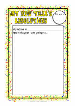New Year’s Resolutions writing frames (SB7021) - SparkleBox