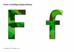 Green camouflage display lettering (SB7008) - SparkleBox