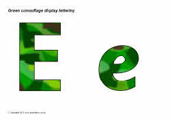 Green camouflage display lettering (SB7008) - SparkleBox