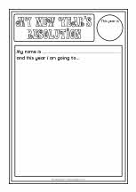 New Year’s Resolutions writing frames (SB7021) - SparkleBox