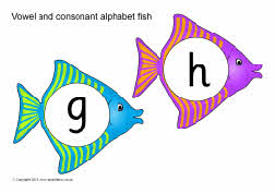 Vowel and consonant alphabet fish (SB7044) - SparkleBox