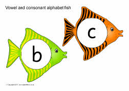 Vowel and consonant alphabet fish (SB7044) - SparkleBox