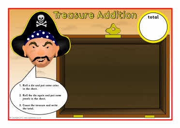 Pirate treasure addition mats (SB7039) - SparkleBox