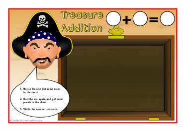 Pirate treasure addition mats (SB7039) - SparkleBox
