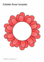 Editable coloured flowers templates (SB7066) - SparkleBox