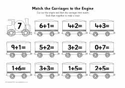 Train addition cut and stick activity (totals to 20) (SB7056) - SparkleBox
