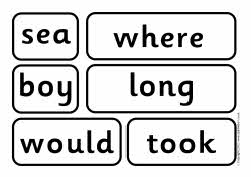 200 common words on black and white word wall bricks (SB7061) - SparkleBox