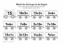Train addition cut and stick activity (totals to 20) (SB7056) - SparkleBox