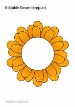 Editable coloured flowers templates (SB7066) - SparkleBox