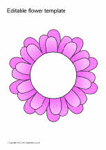 Editable coloured flowers templates (SB7066) - SparkleBox