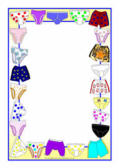 Pants A4 page borders (SB7074) - SparkleBox