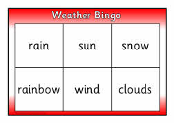 Weather bingo (SB7076) - SparkleBox