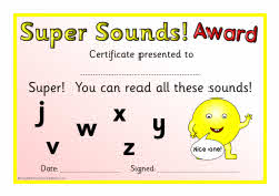Phonics sounds award certificates (SB7090) - SparkleBox