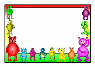 Monsters and aliens themed A4 page borders (SB7087) - SparkleBox