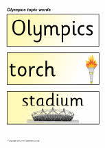 Olympic topic word cards (SB7085) - SparkleBox