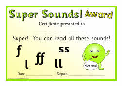 Phonics sounds award certificates (SB7090) - SparkleBox