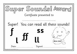 Phonics sounds award certificates - black and white (SB7107) - SparkleBox