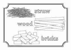 Three Little Pigs colouring sheets (SB7105) - SparkleBox