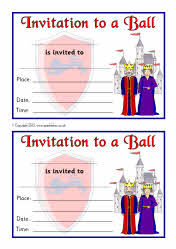 Invitation to a ball writing frames (SB7143) - SparkleBox