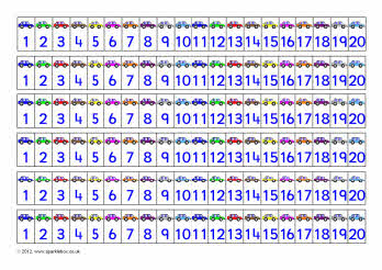 Cars number tracks (SB7222) - SparkleBox