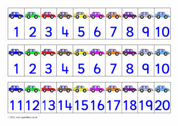 Cars number tracks (SB7222) - SparkleBox