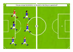 Football pitch symmetry activity (SB7220) - SparkleBox