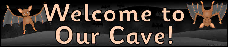 Welcome to Our Cave display banner (SB7236) - SparkleBox
