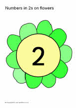 Numbers in 2s to 50 on flowers (SB7275) - SparkleBox