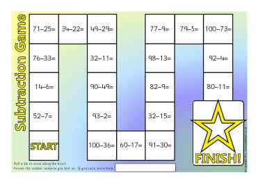 Subtraction board games (numbers to 100) (SB7271) - SparkleBox