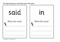 100 high-frequency word read and write cards (SB7262) - SparkleBox