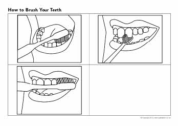How to brush your teeth sequencing sheets (SB7313) - SparkleBox