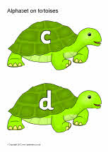 Alphabet on tortoises (SB7304) - SparkleBox